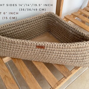 Jute Triangle Storage Baskets, Corner Shelf Basket, Large Kitchen ...