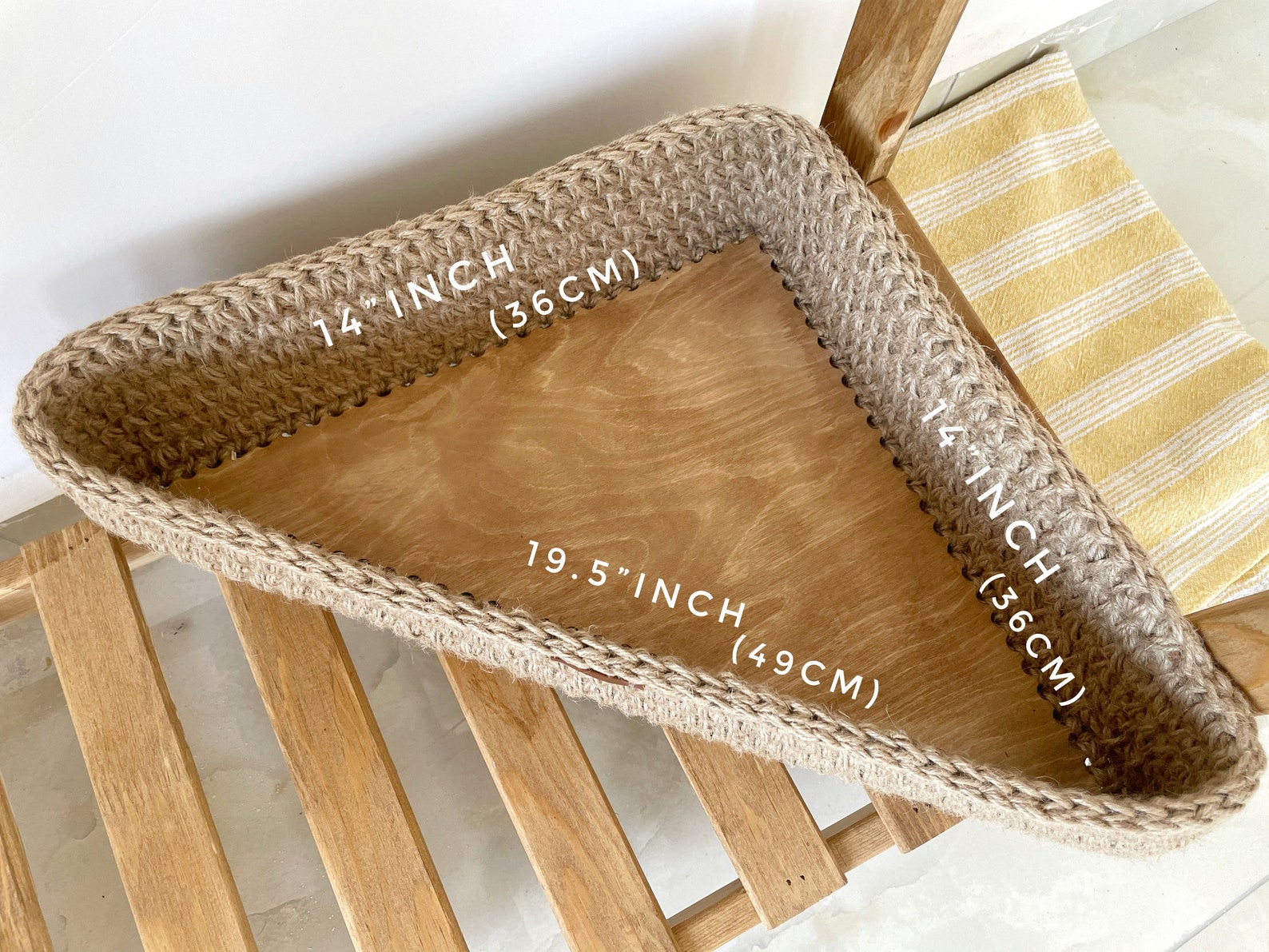 Jute Triangle Storage Baskets Corner Shelf Basket Large - Etsy