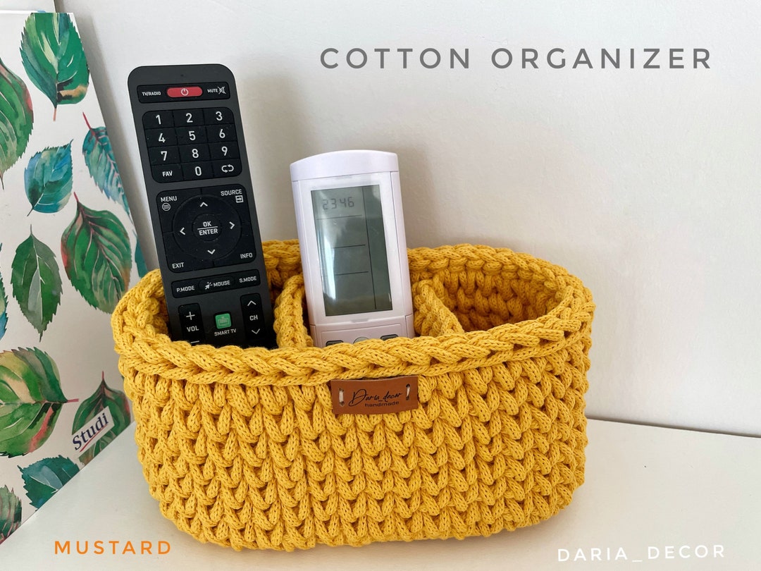 Cotton Oval Baskets With Dividers, Eye Glass Holder, Remote Control ...