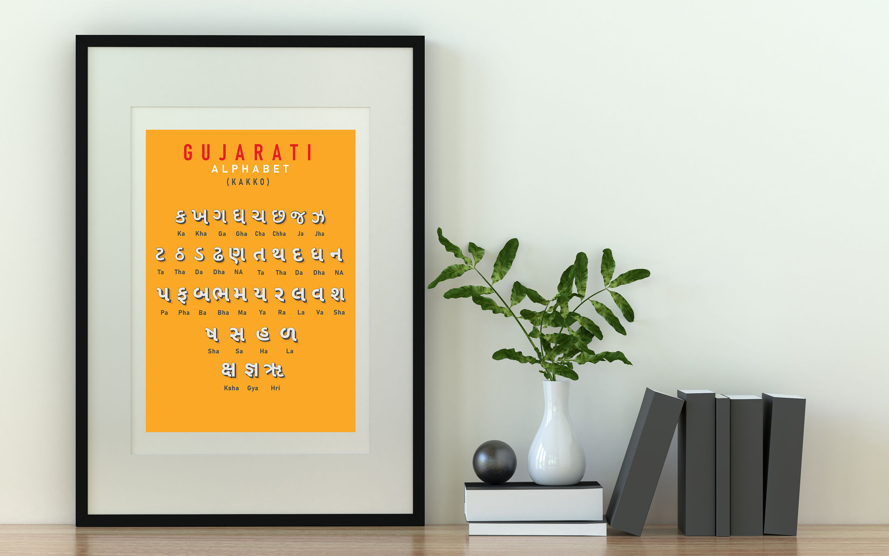 Gujarati Alphabet Poster