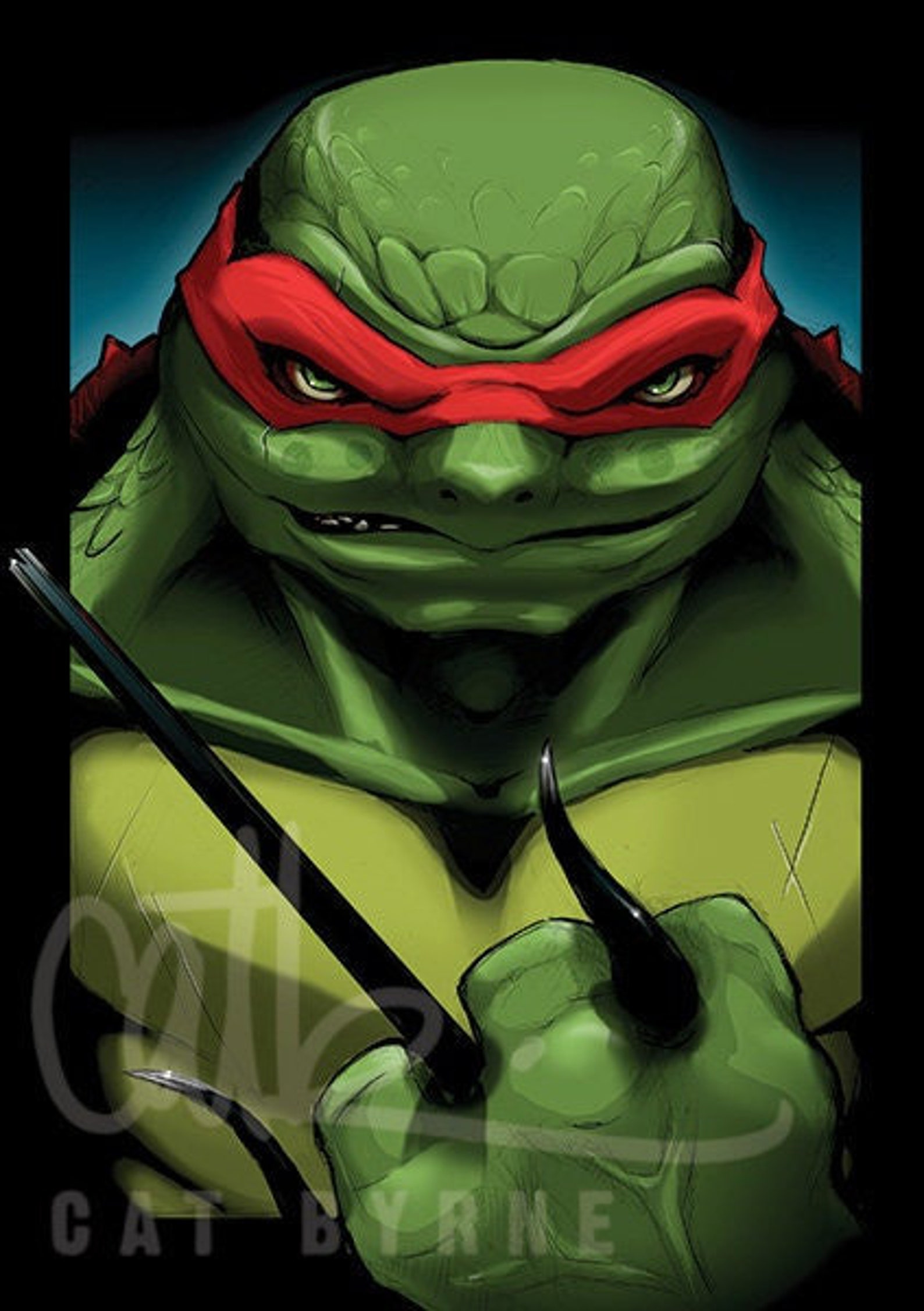 Psycho Raph TMNT A4 Art Print - Etsy