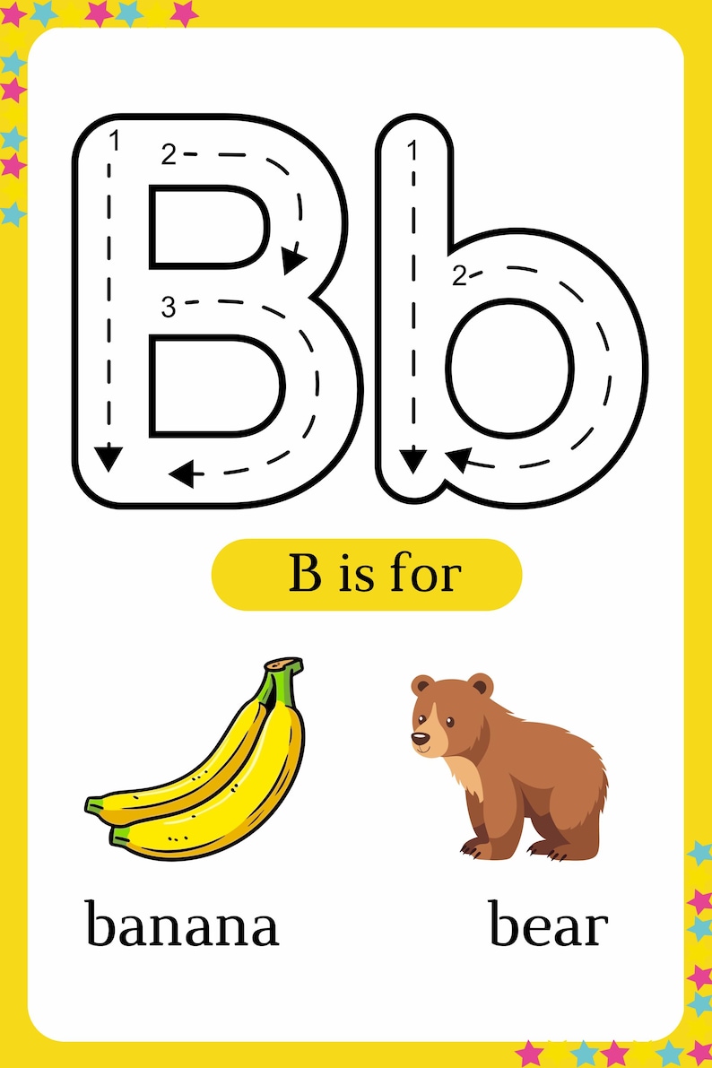 PDF Files Only. ABC Flashcards With Pen Control for Kids. - Etsy