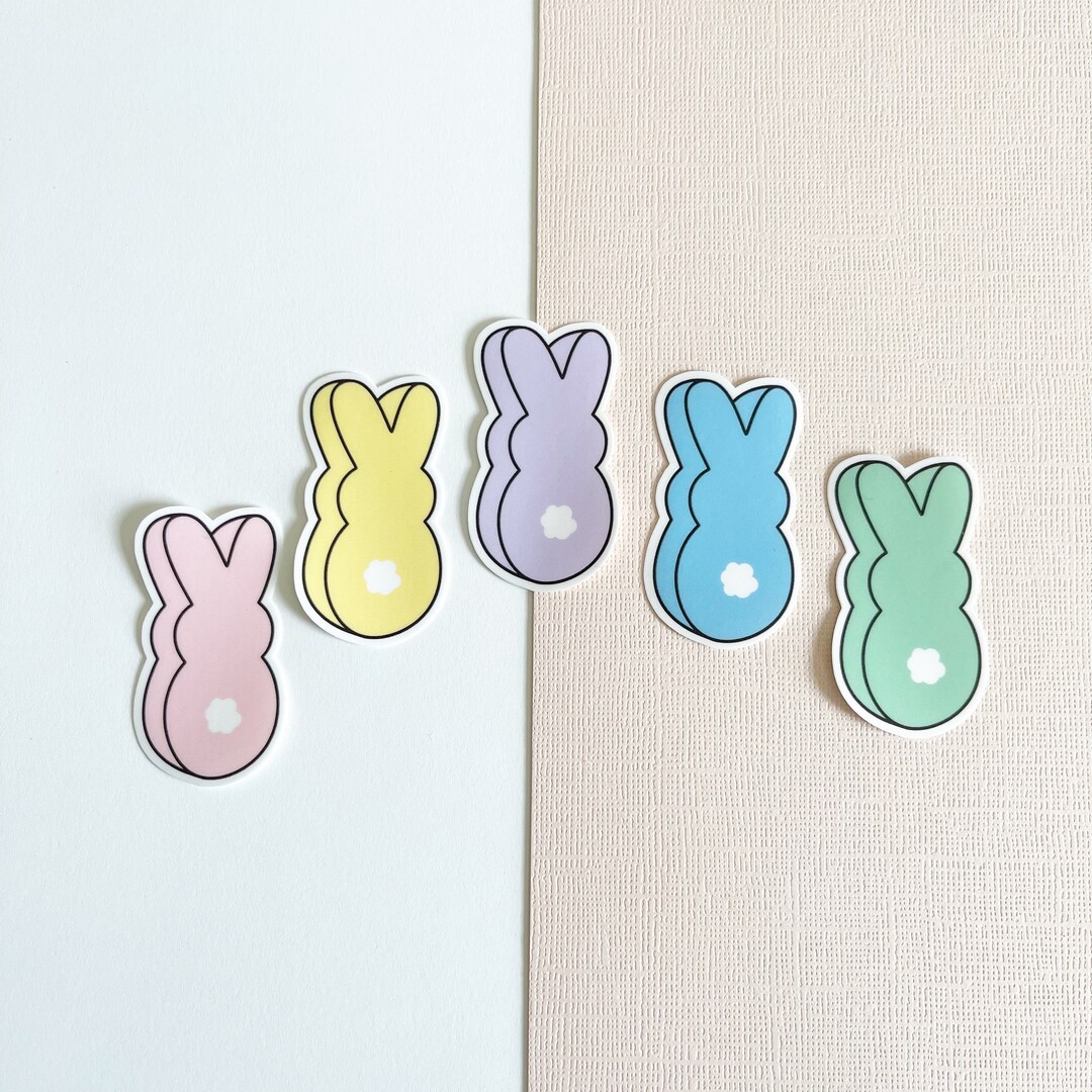 Peeps Sticker Easter Sticker Bunny Sticker Bunny Tail - Etsy