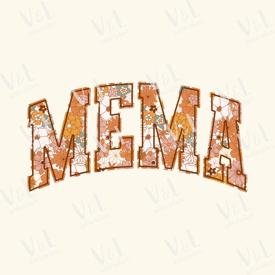 Floral Mema Png Boho Mema Png Boho Floral Mema Design Trendy Mema Png ...