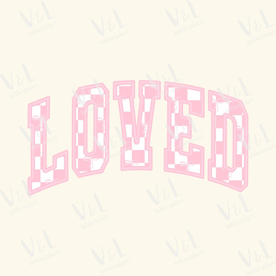 Loved Png Valentines Png Loved Bow Png Checkered Loved Png Loved ...
