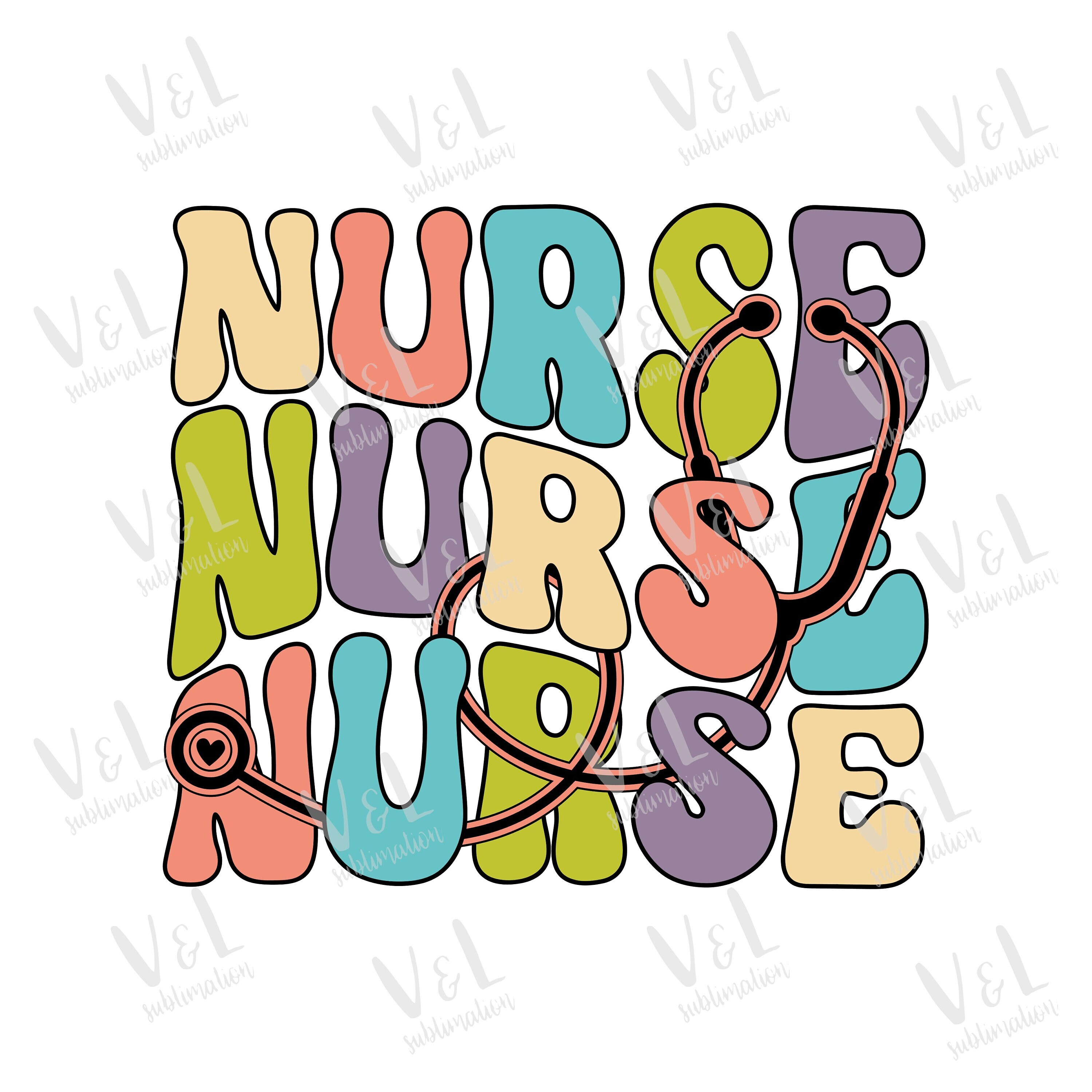 Nurse Png Nurse Sublimation Designs Downloads Retro Nurse - Etsy