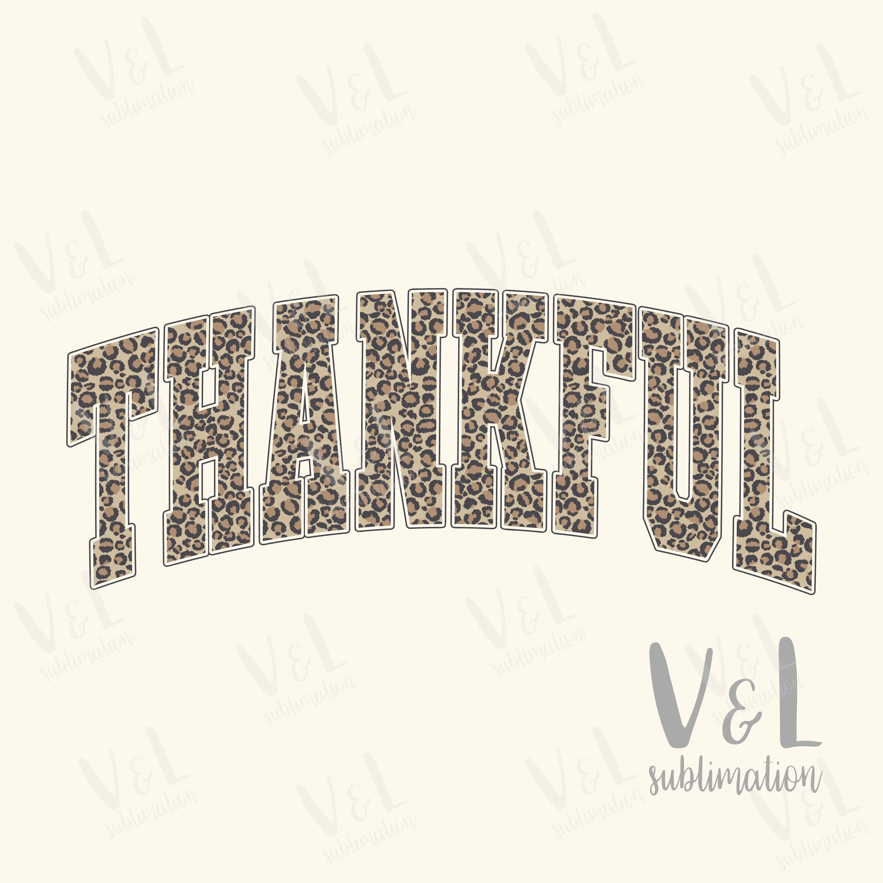 Thankful Png Fall Png Autumn Png Leopard Thankful Fall Sublimation ...