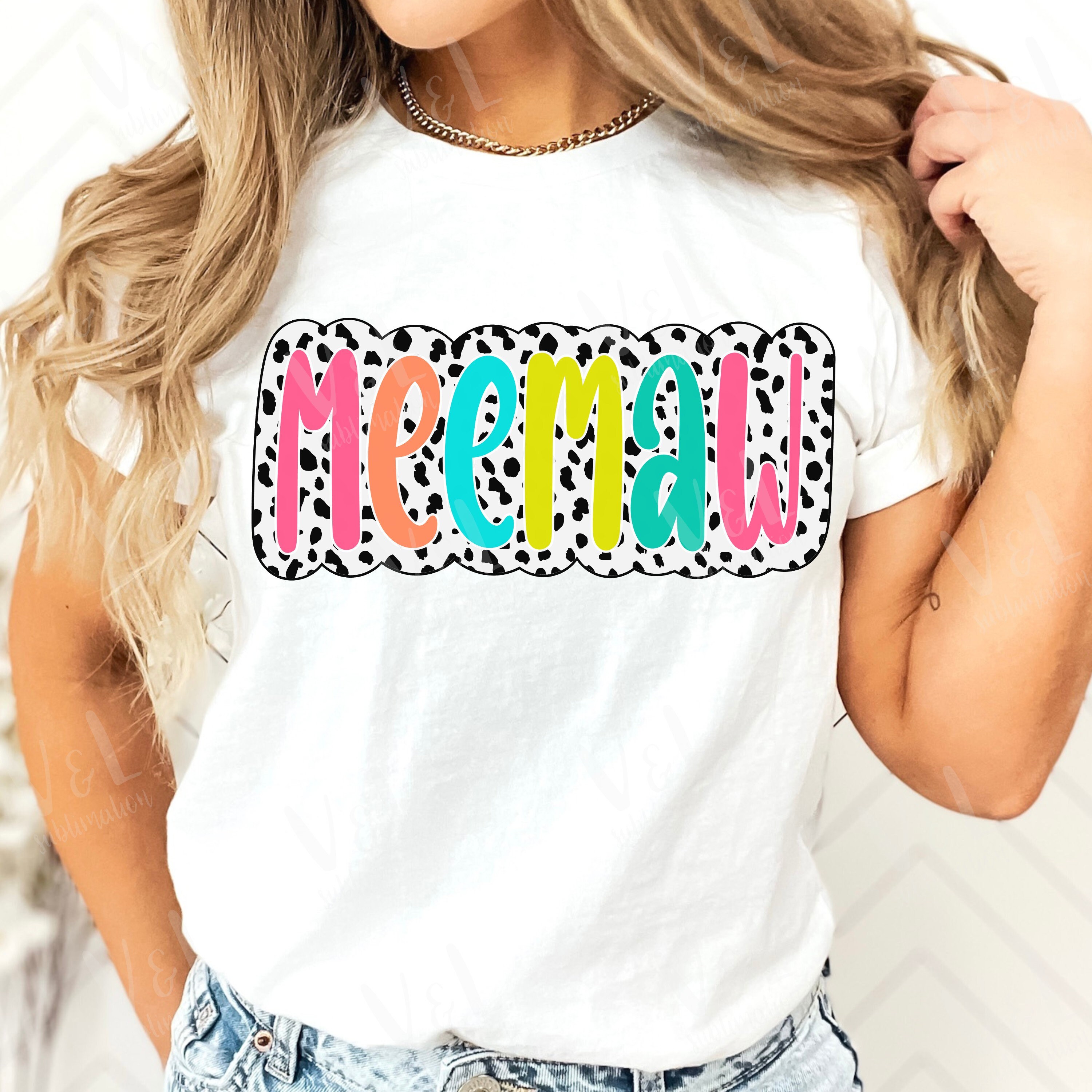 Meemaw Png Designs Meemaw Png for Shirts Meemaw Png Bright Dalmatian ...