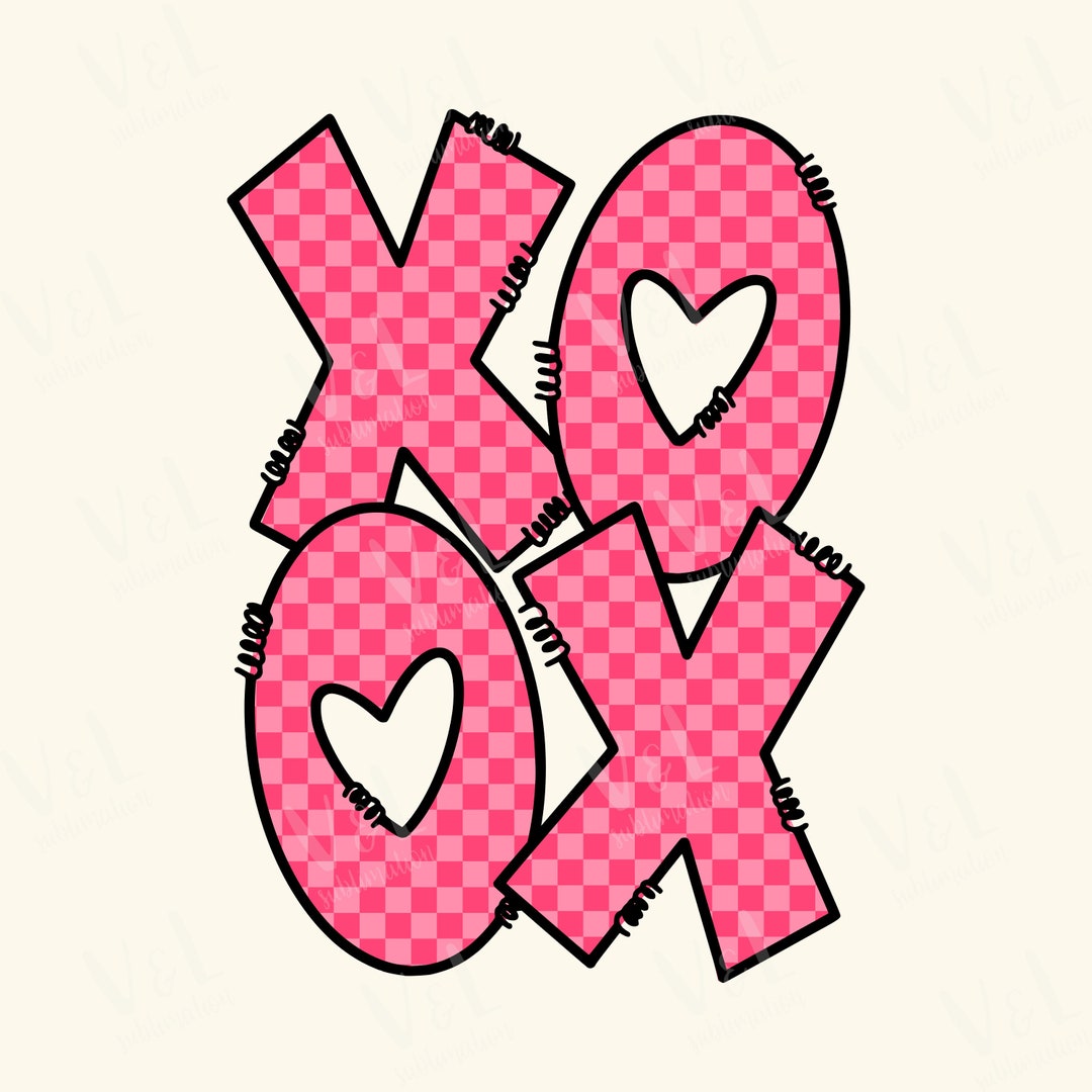 Valentines Png, Xoxo Png, Checkered Png, Valentines Sublimation, Png ...