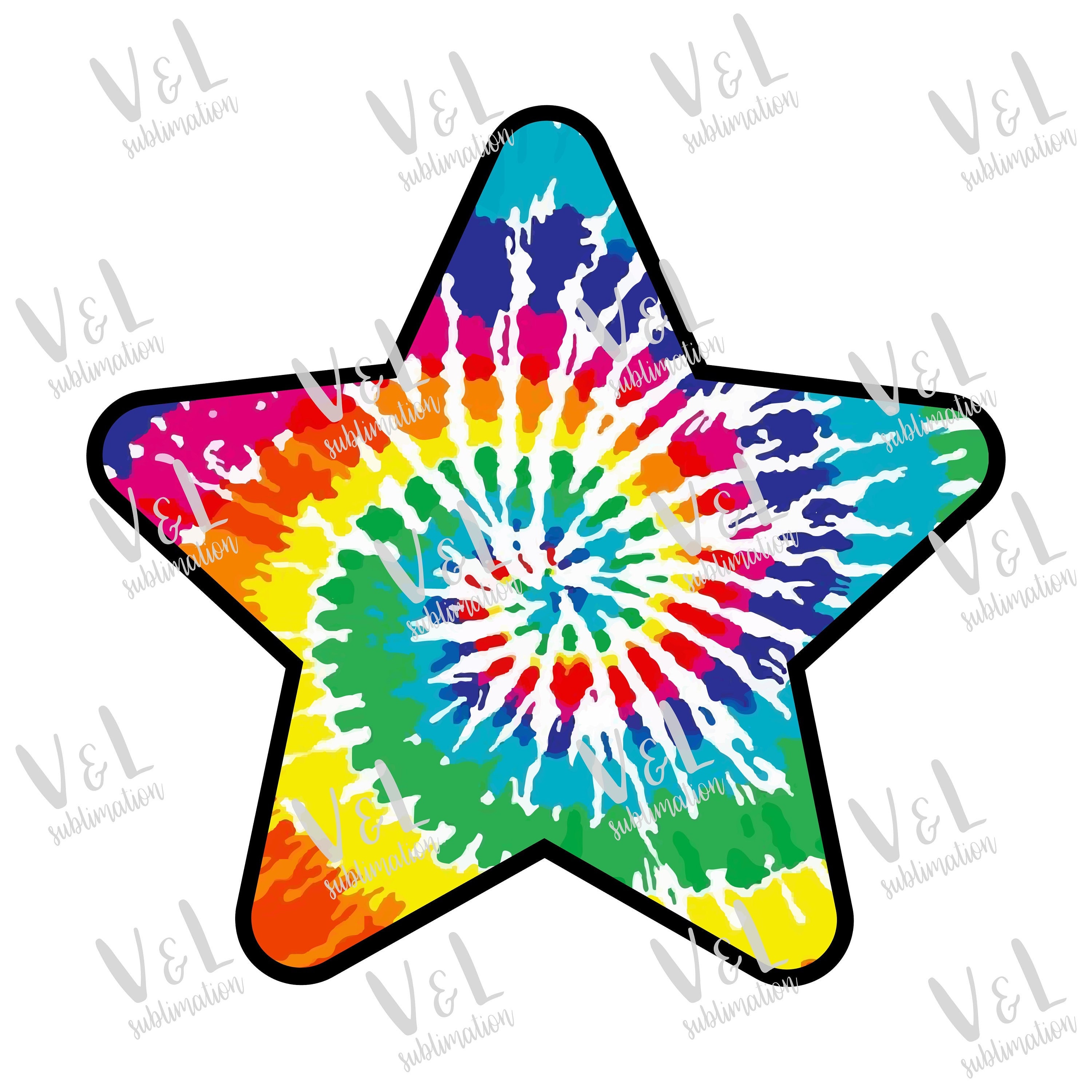 Tie Dye Star Png, Star Sublimation Design Downloads for Shirts, Trendy ...