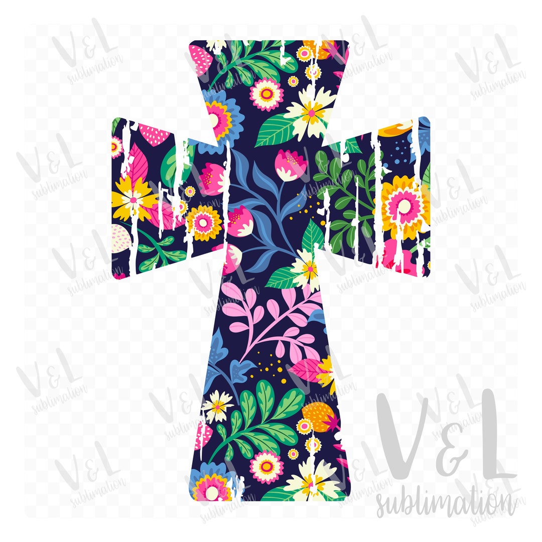 Cross Png, Distressed Cross, Png Cross Designs, Crosses Tshirt Floral ...
