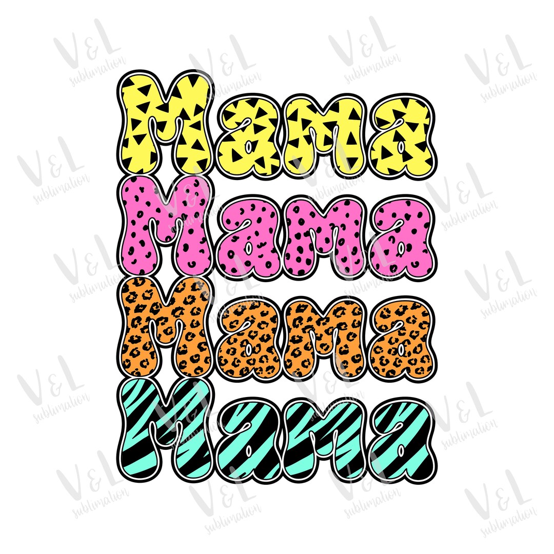 Mama Png Rocker Mama Sublimation Design Digital Download Leopard Mom ...