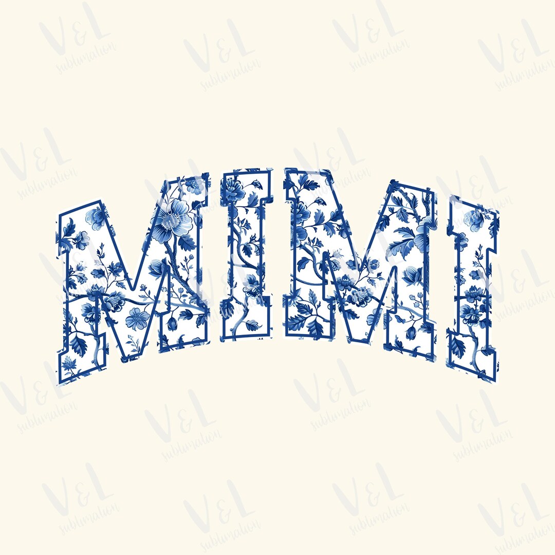 Mimi Chinoiserie Png Mimi Blue Floral Png Mimi French Cottagecore Png ...