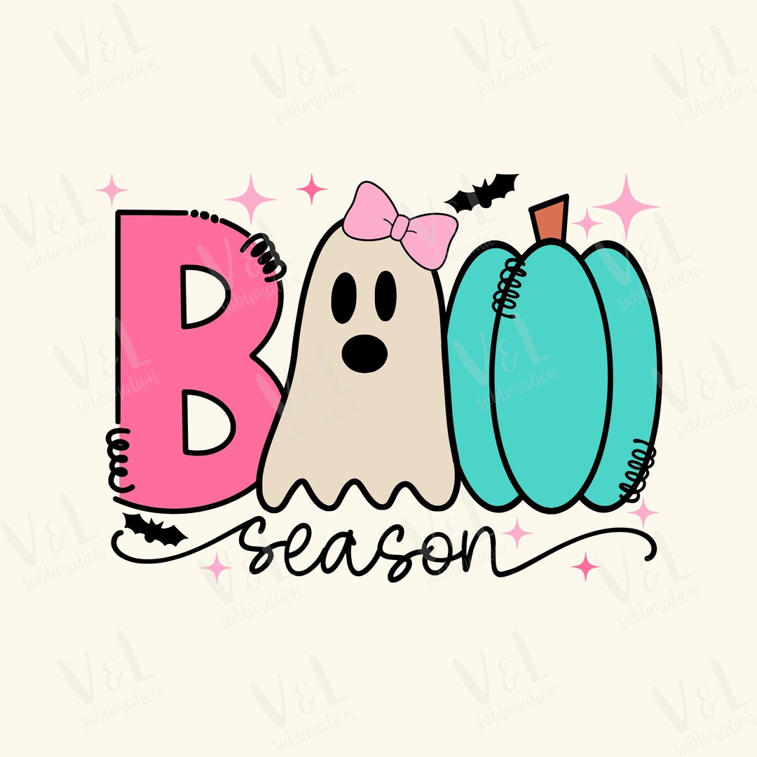 Boo Png Boo Season Png Pink Halloween Png Sublimation Designs Downloads ...