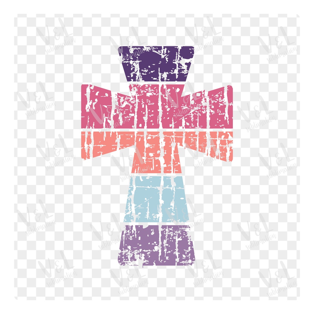 Cross Png Distressed Cross Png Png Cross Designs Cross Sublimation ...