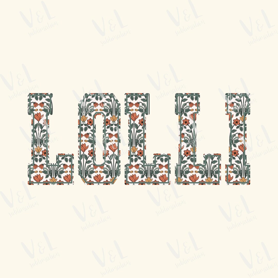 Lolli Png Boho Floral Lolli Png Design Lolli Sublimation Download Lolli ...