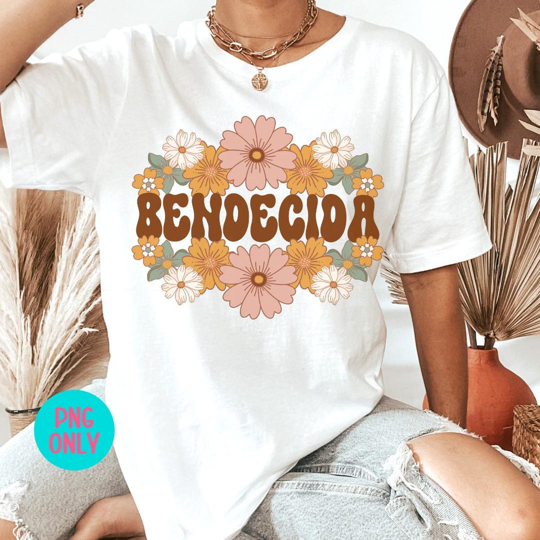 Bendecida Y Agradecida PNG, Spanish Sublimation Design, Blessed and ...