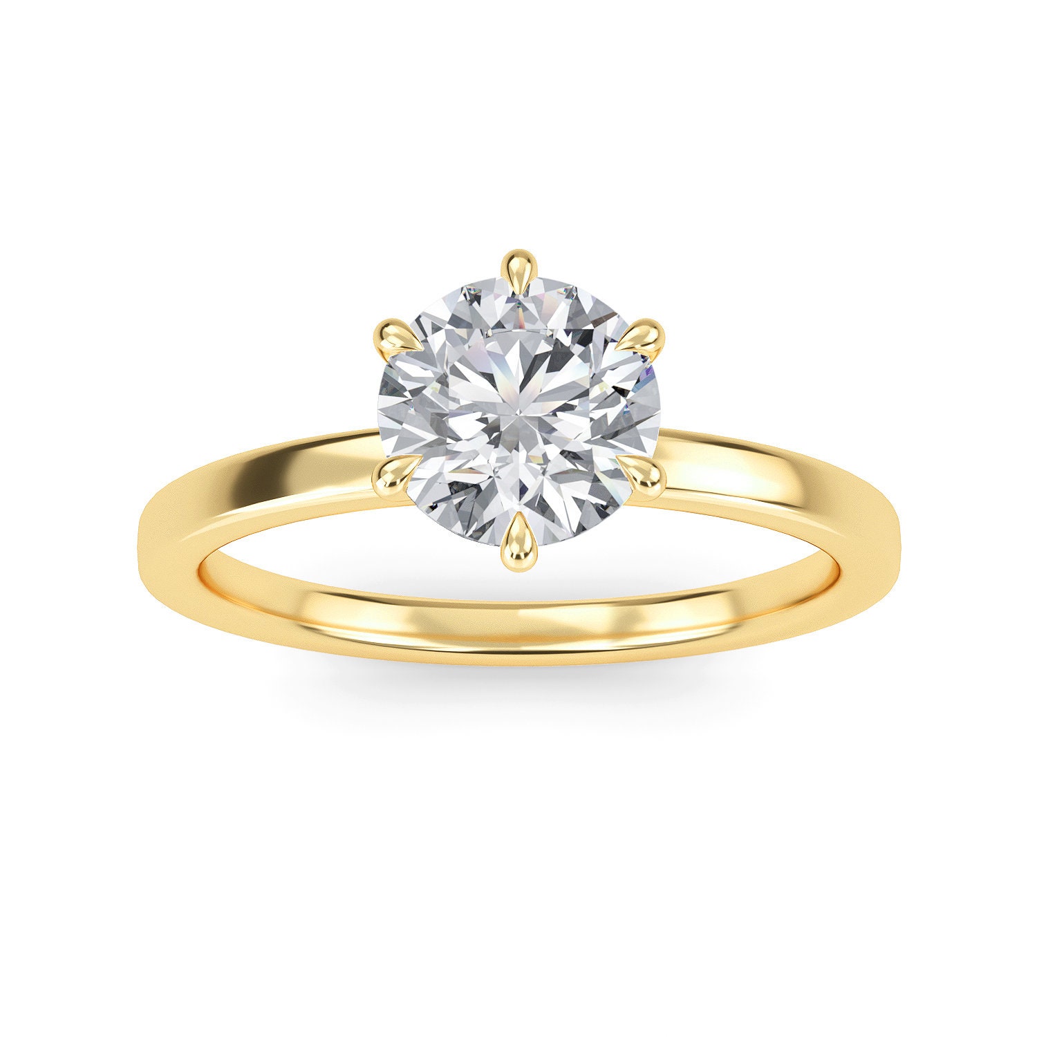 1 Carat F/VS1 IGI Certify Round Cut Lab Grown Diamond - Etsy