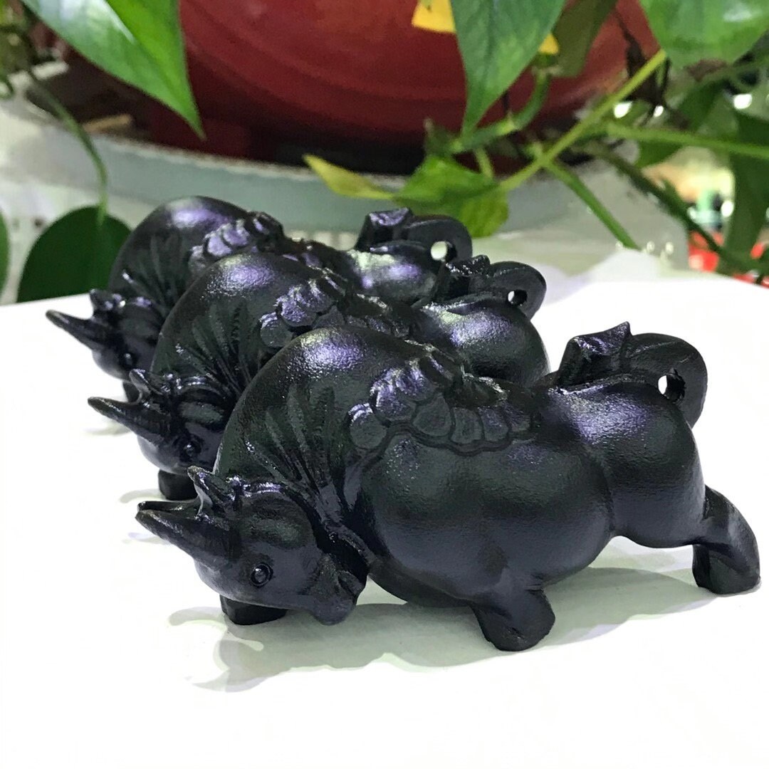 Hand Carving Obsidian Cattle Quartz Crystal Mineral Specimen,rock,home ...