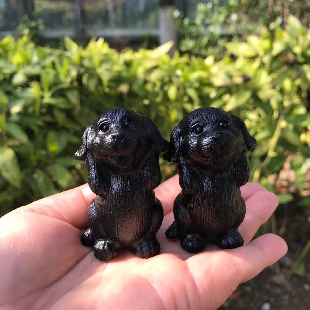 Crystal Hand Carving Obsidian Dog Quartz Crystal crystal - Etsy