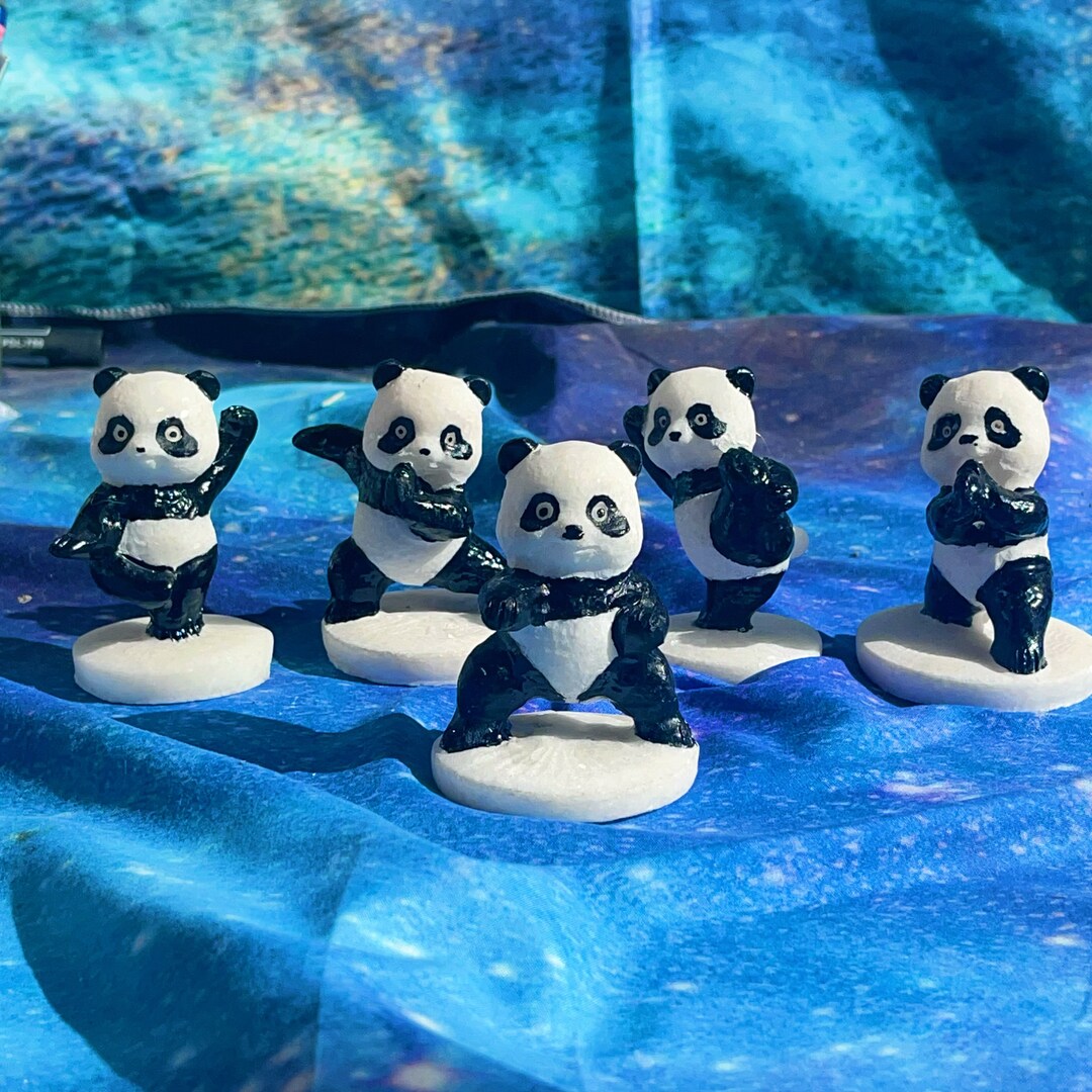Natural White Marble Chinese Kung Fu Panda peace Panda - Etsy
