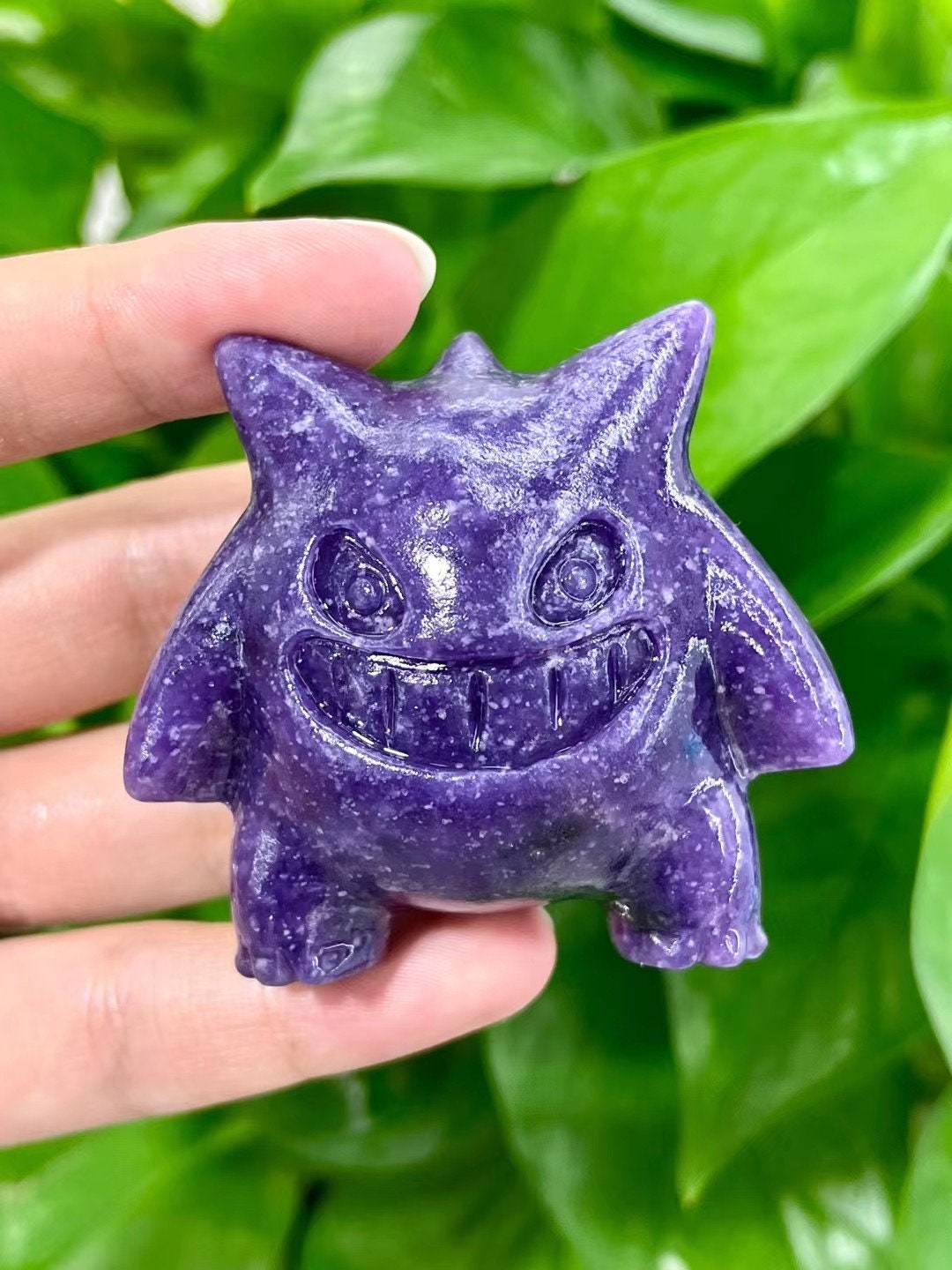 Natural Lepidolite Gengarquartz Crystal Skullcrystal Carved ...