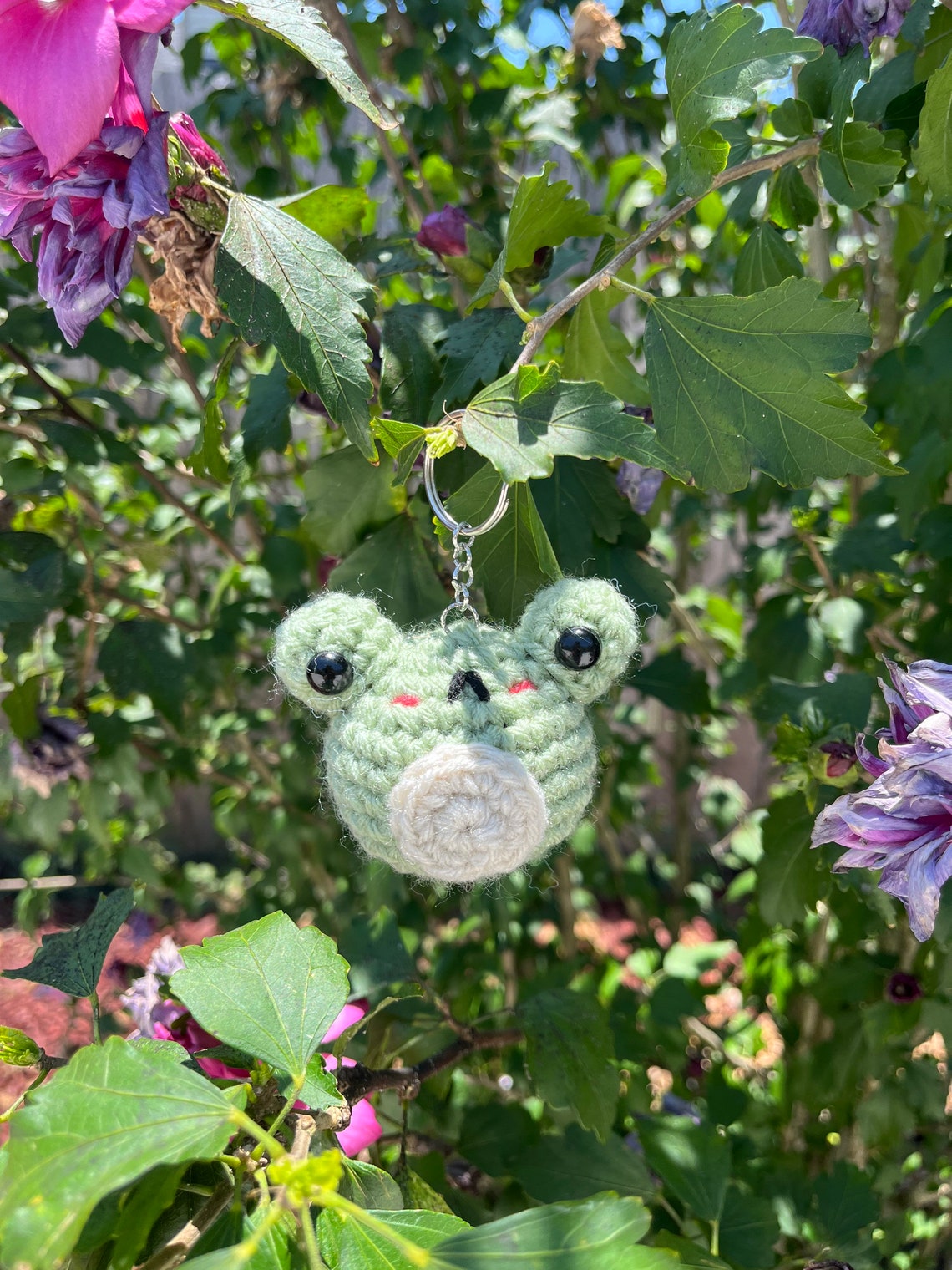 Crochet Frog Keychains Expressive Frog Keychains Smiling - Etsy