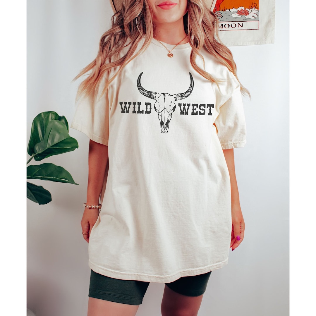 Comfort Colors Wild West T-shirt Oversized Western Tshirt - Etsy