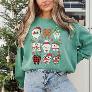 Dental Office Christmas Shirts Cute Dentist Xmas Sweatshirt Matching ...