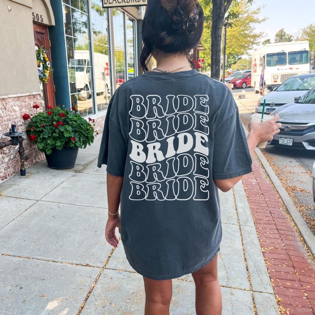 Custom Retro Bride Shirt Retro Bachelorette Party Boho Bride Groovy ...