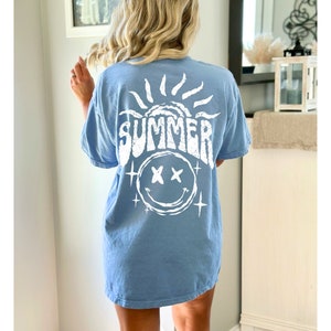 Comfort Colors Summer Tshirt Beachy Shirt Oversized Beachy Tee Cute ...