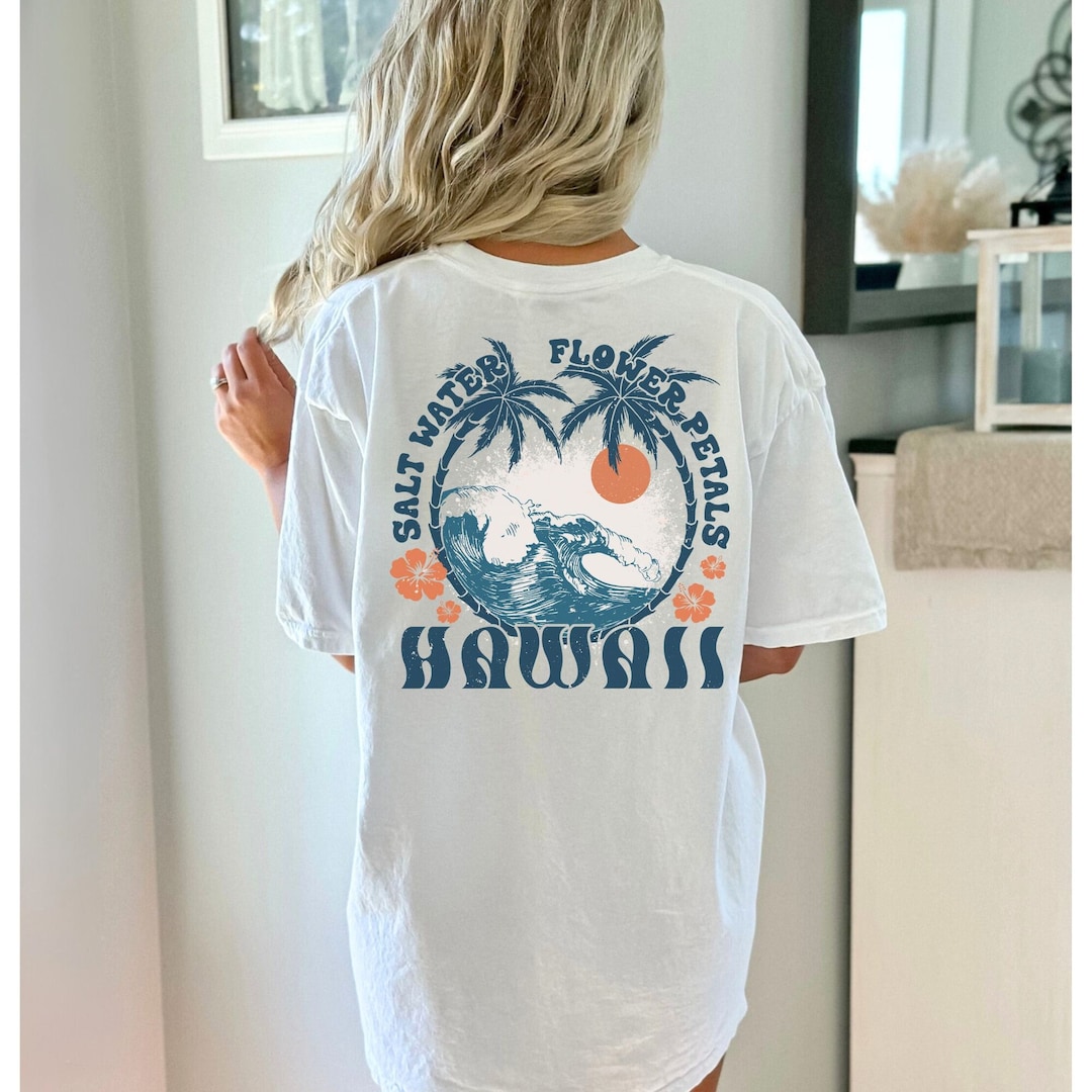 Comfort Colors Hawaii T-shirt Oversized Beachy Tee Palm Trees Cute ...