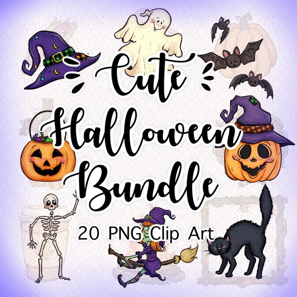 Cute Spooky Clipart - Etsy