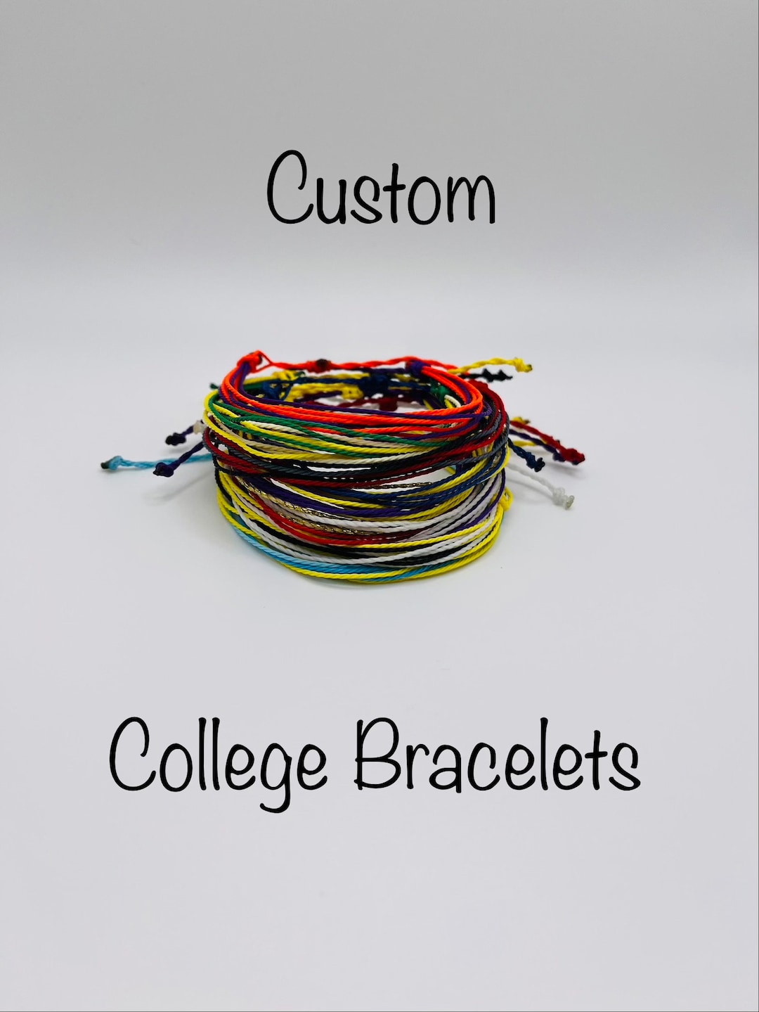 Custom College Bracelets - Etsy