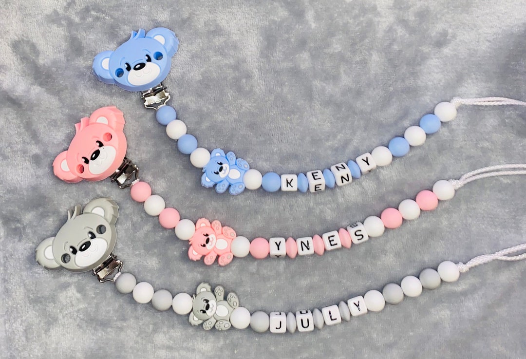 Teddy Bear Pacifier Clip - Etsy