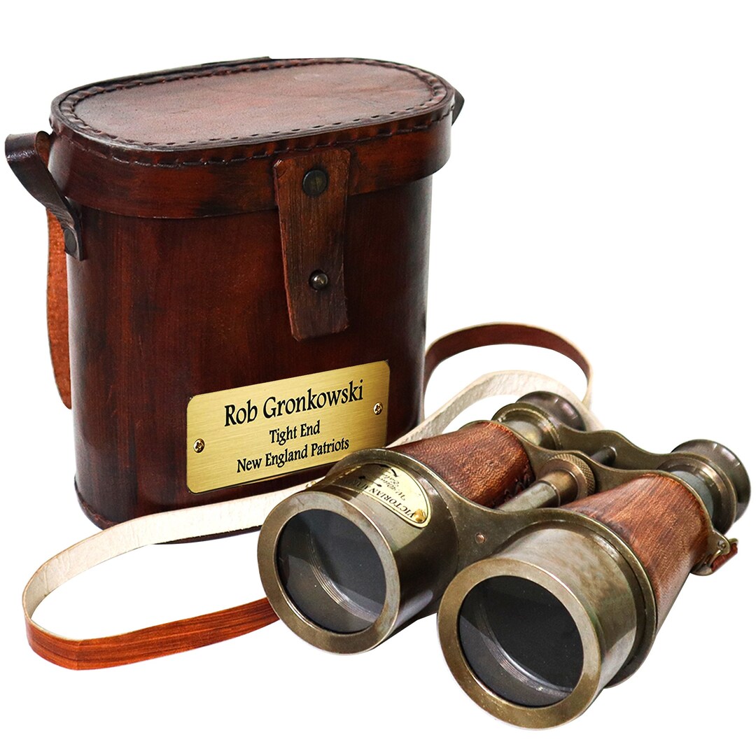 Personalized Brass Binoculars Engraved Case Pirate Spyglass Thoughtful ...