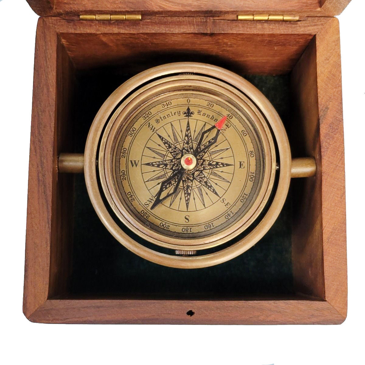 Personalized Gimbal Compass Wooden Box Memorial Keepsake Gift, Co ...