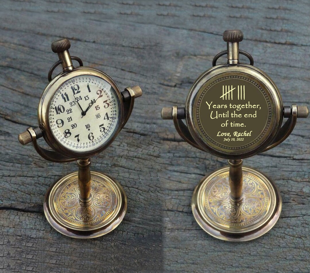 Personalized Desk Clock Gift for Employees Christmas Gift Anniversary ...