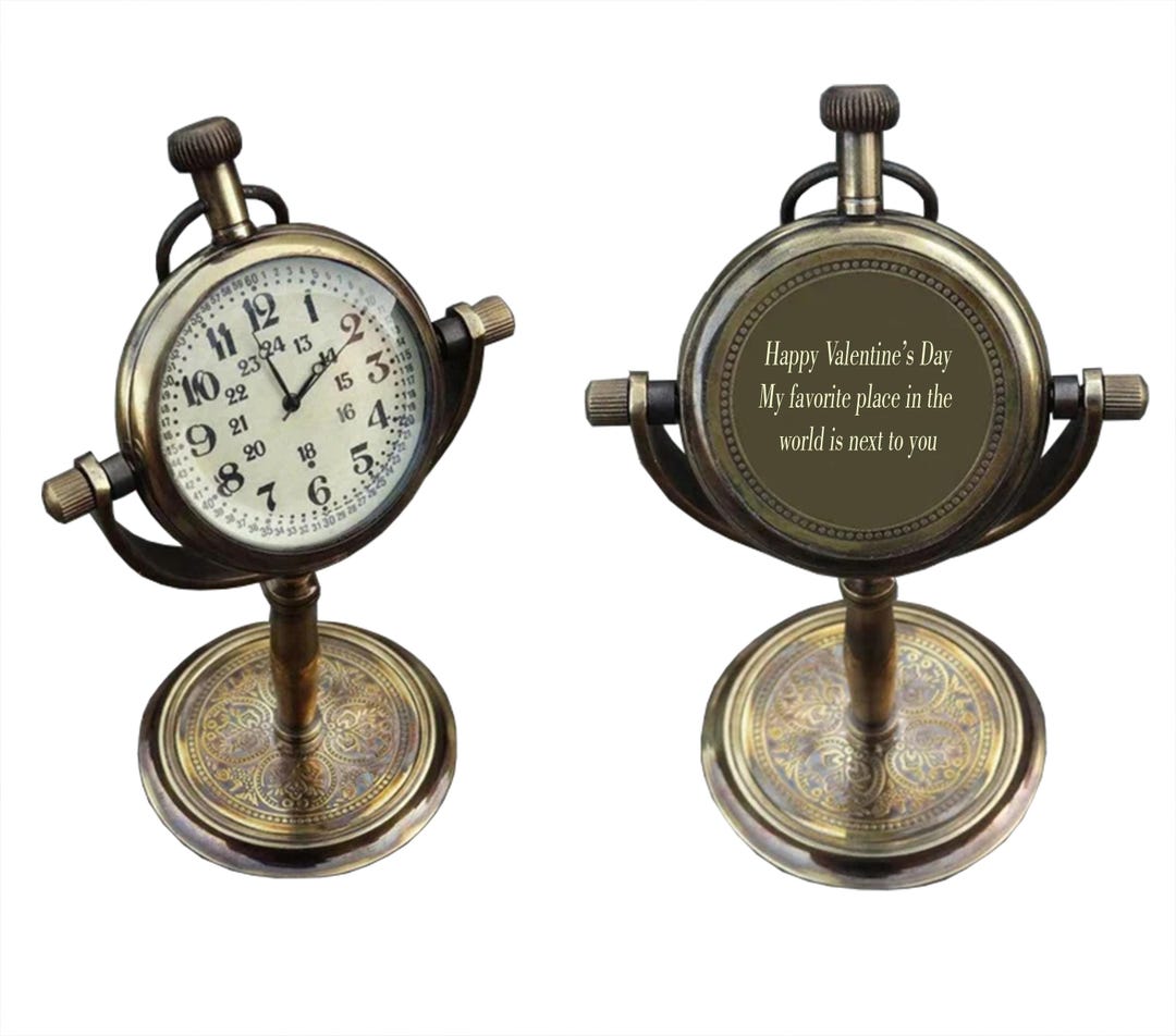 Vintage Brass Table Clock Classic Elegance for Home, Office, and ...