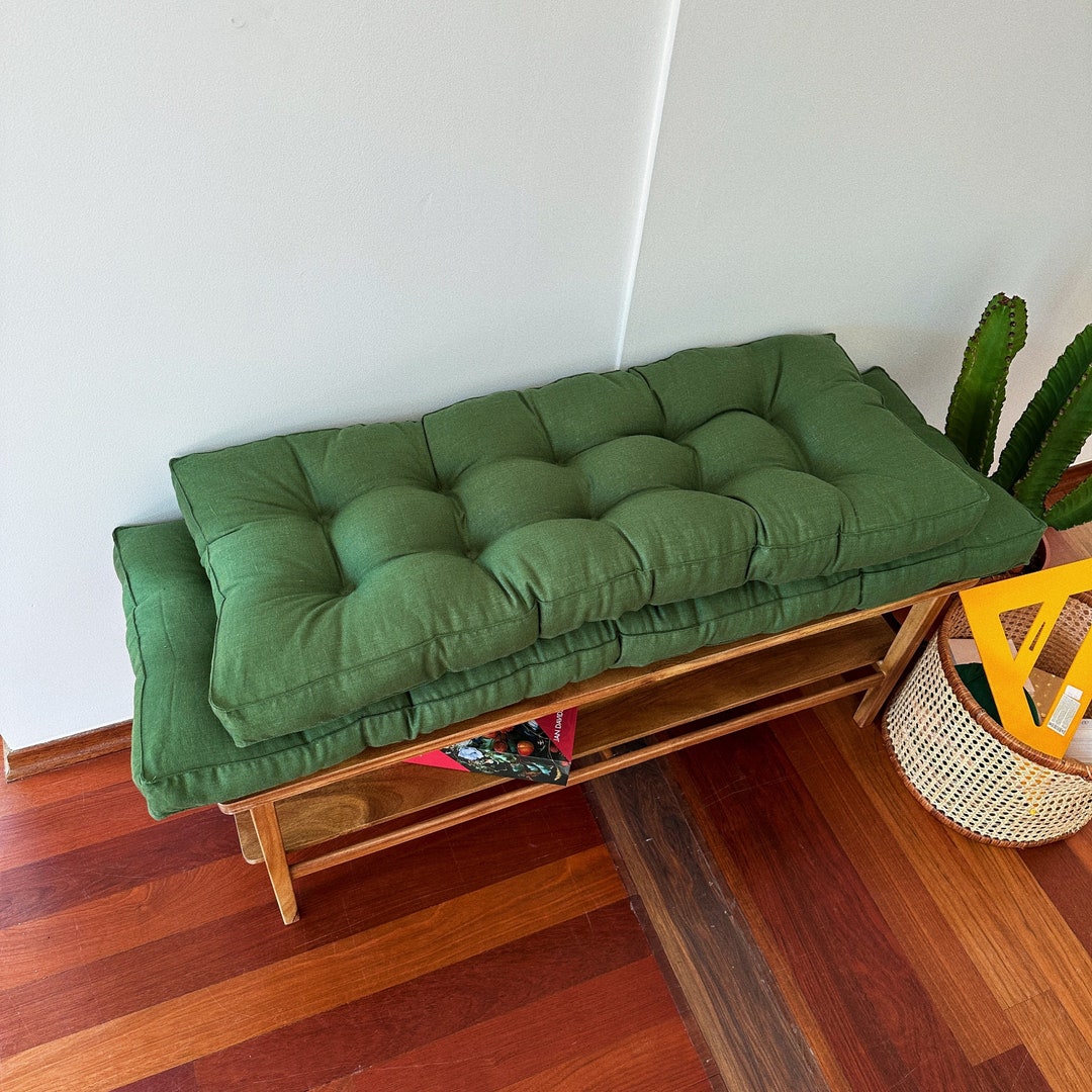 Linen Bench Cushion, Floor Sofa, Custom Bench Cushion, Floor Cushion ...