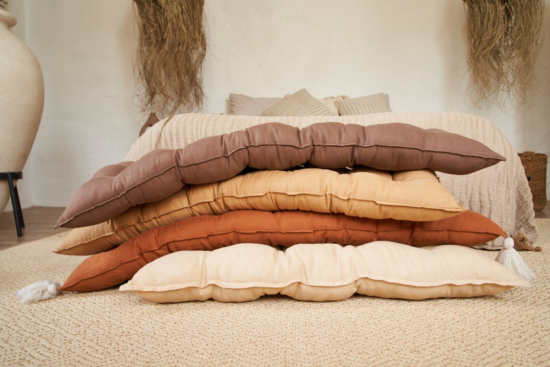 Large Floor Cushion, Floor Seating, Floor Pillow, Window Seat Cushion ...