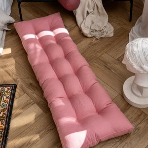 Cushion for Bench, Pink Custom Bench Cushion, Pink Window Cushion ...