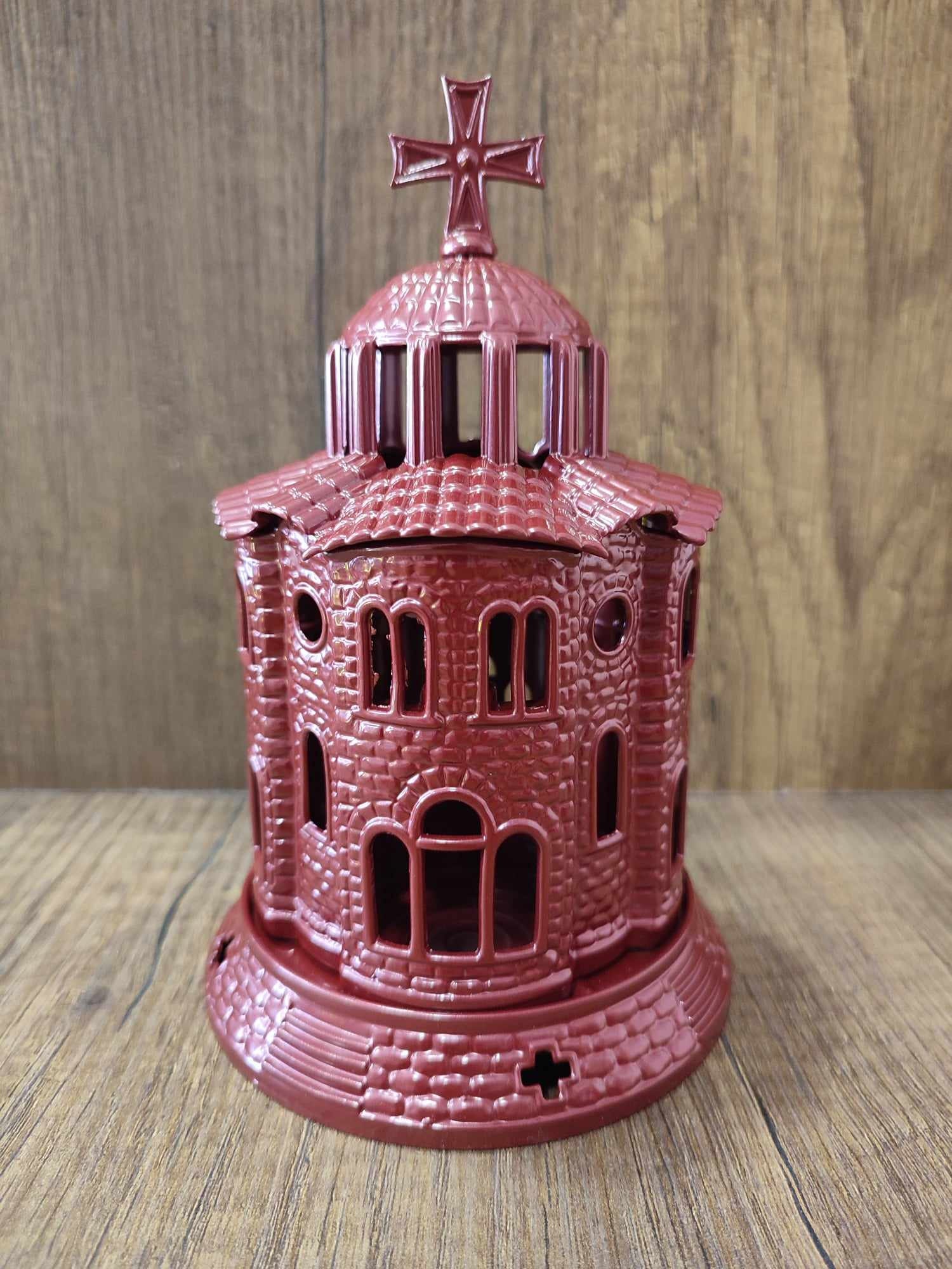 Red Standing Church Oil Lamp Table Oil Lamp Oil Vigil Lamp Brass Oil ...
