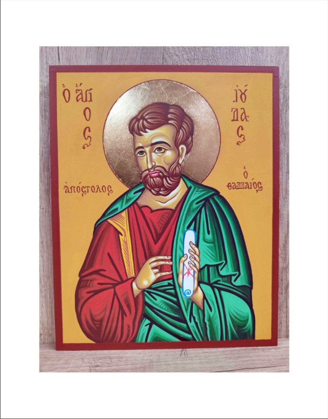 Handmade St. Jude Icon: Egg Tempera & 24k Gold Leaf - Etsy