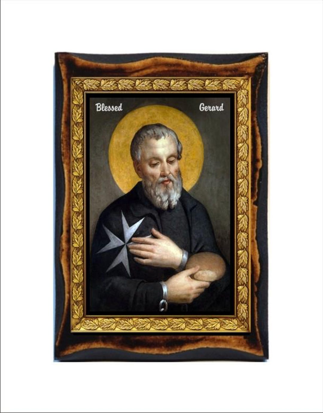 Blessed Gerard - Holy Card - Icon on Handmade Wooden Plaque, Catholic ...