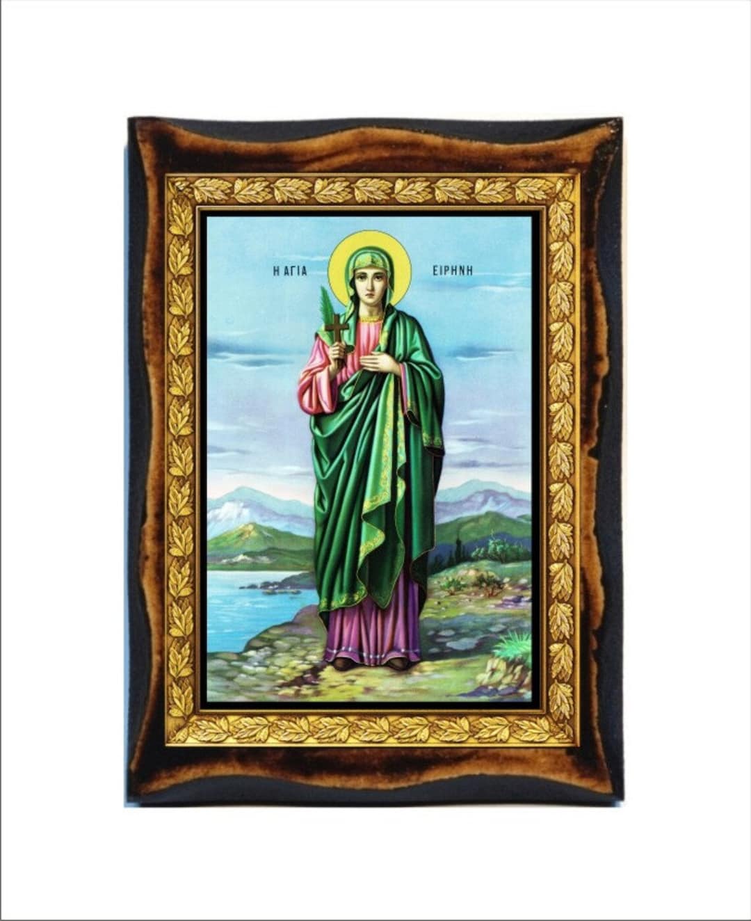 Great Martyr Irene Saint Irene Sainte Irène Святая Ирина Handmade Wood ...