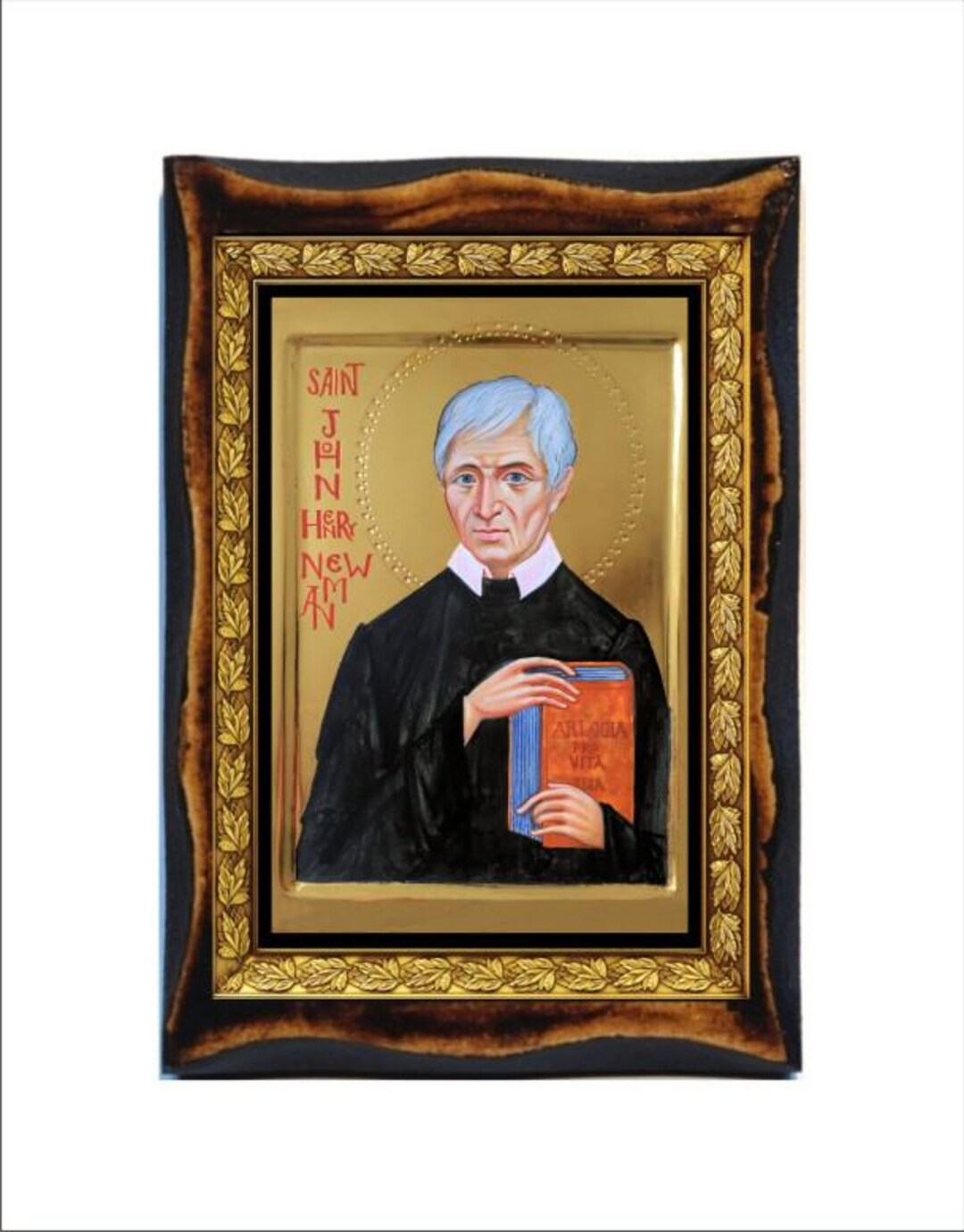 Saint John Henry Newman - Holy Card - Icon on Handmade Wooden Plaque ...