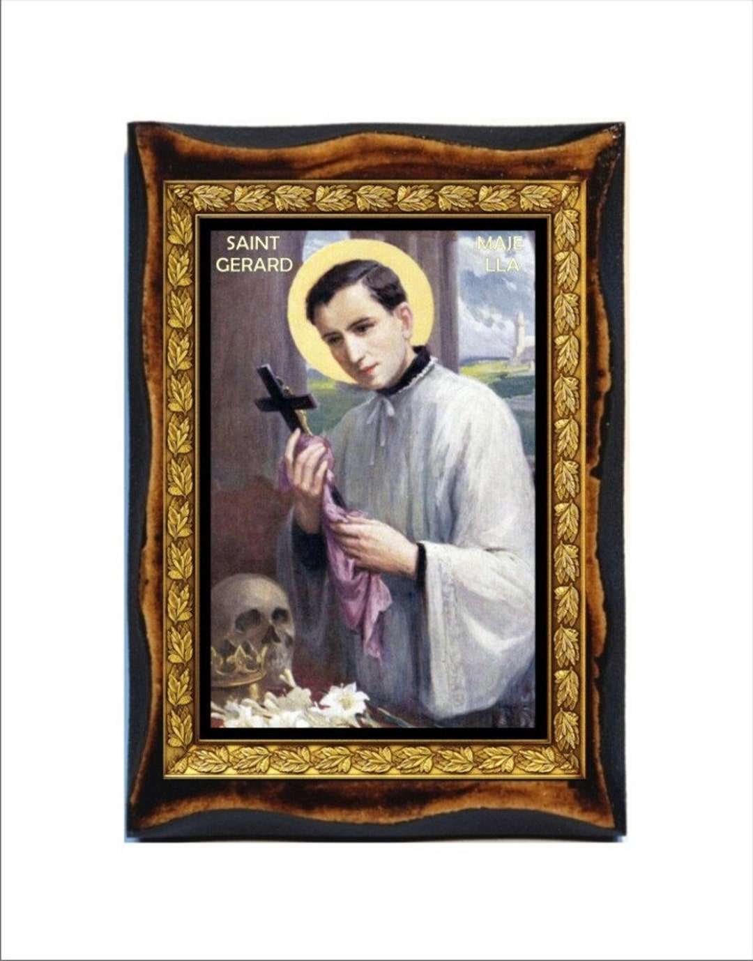 Saint Gerard Majella - Icon on Handmade Wooden Plaque, Catholic ...