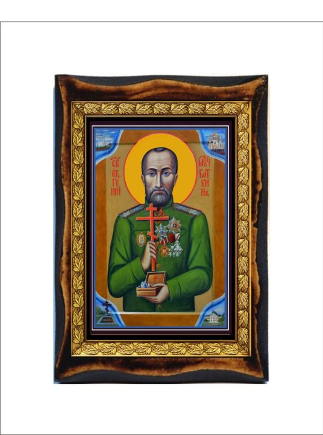Saint Eugene Botkin - Holy Card - Icon on Handmade Wooden Plaque ...