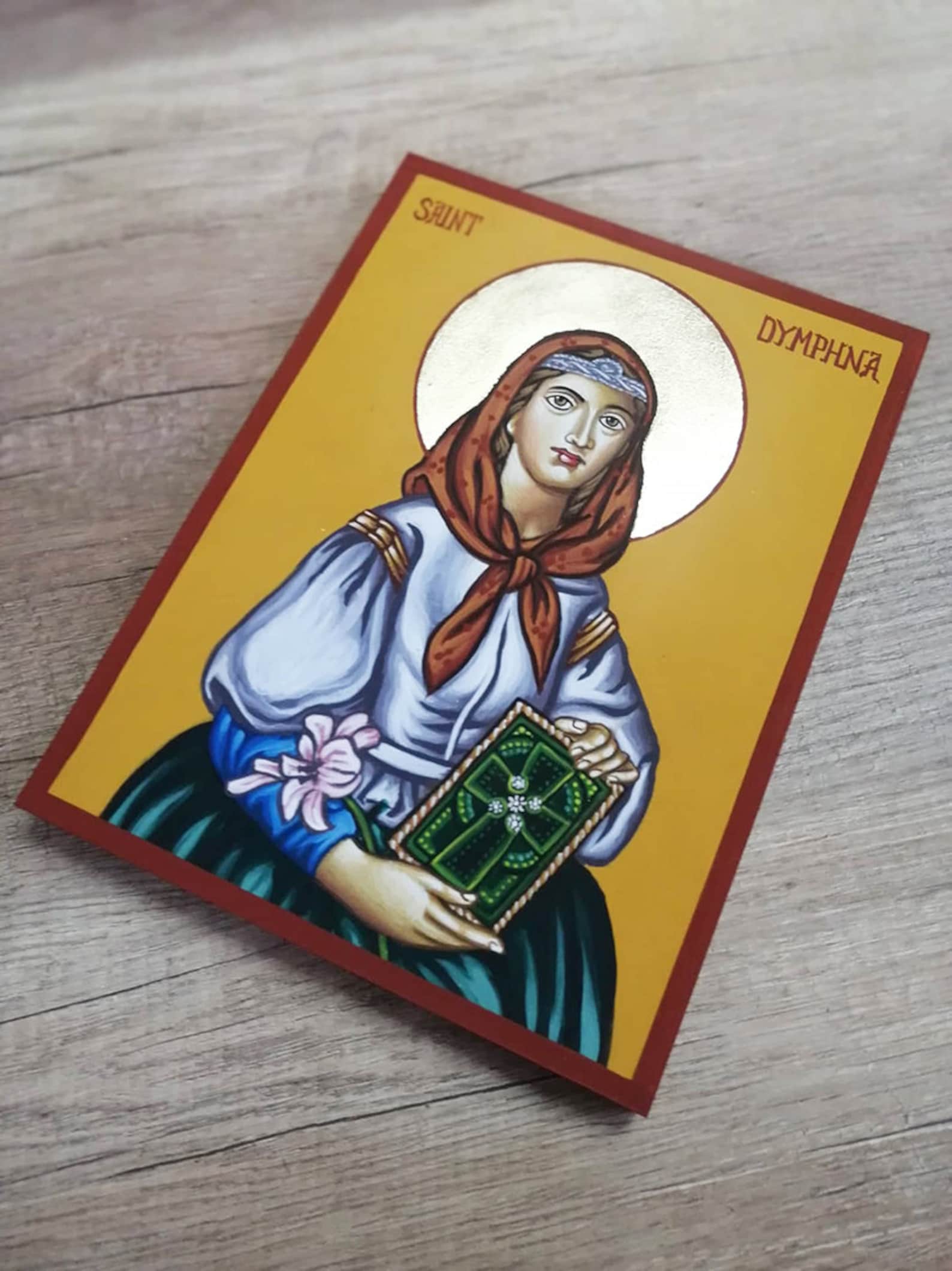 Saint Dymphna Santa Dinfna Dymphne De Geel Lily of Éire Święta Dymfna ...